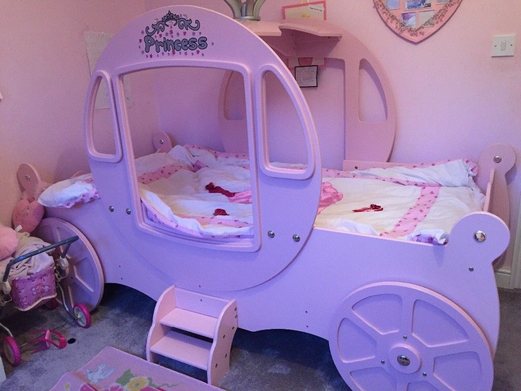 Wooden Girls Princess single size bed | Quick Market